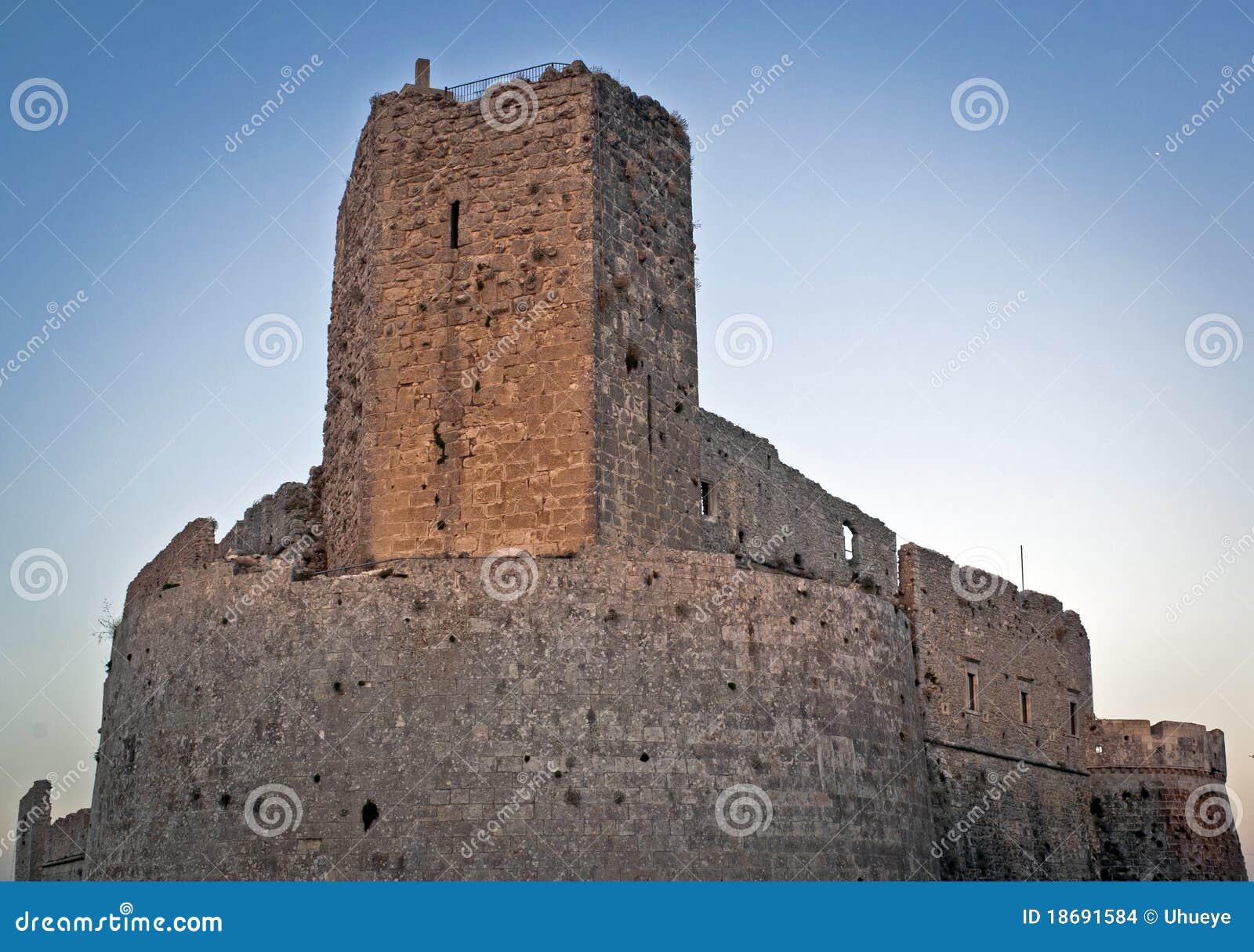 Ruined Castle At The Evening Stock Photo - Image of historical, bastion ...