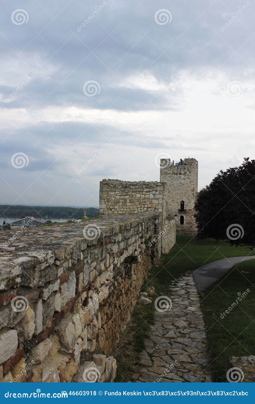 Ruined castle walls stock photo. Image of medieval, landscape - 46603918
