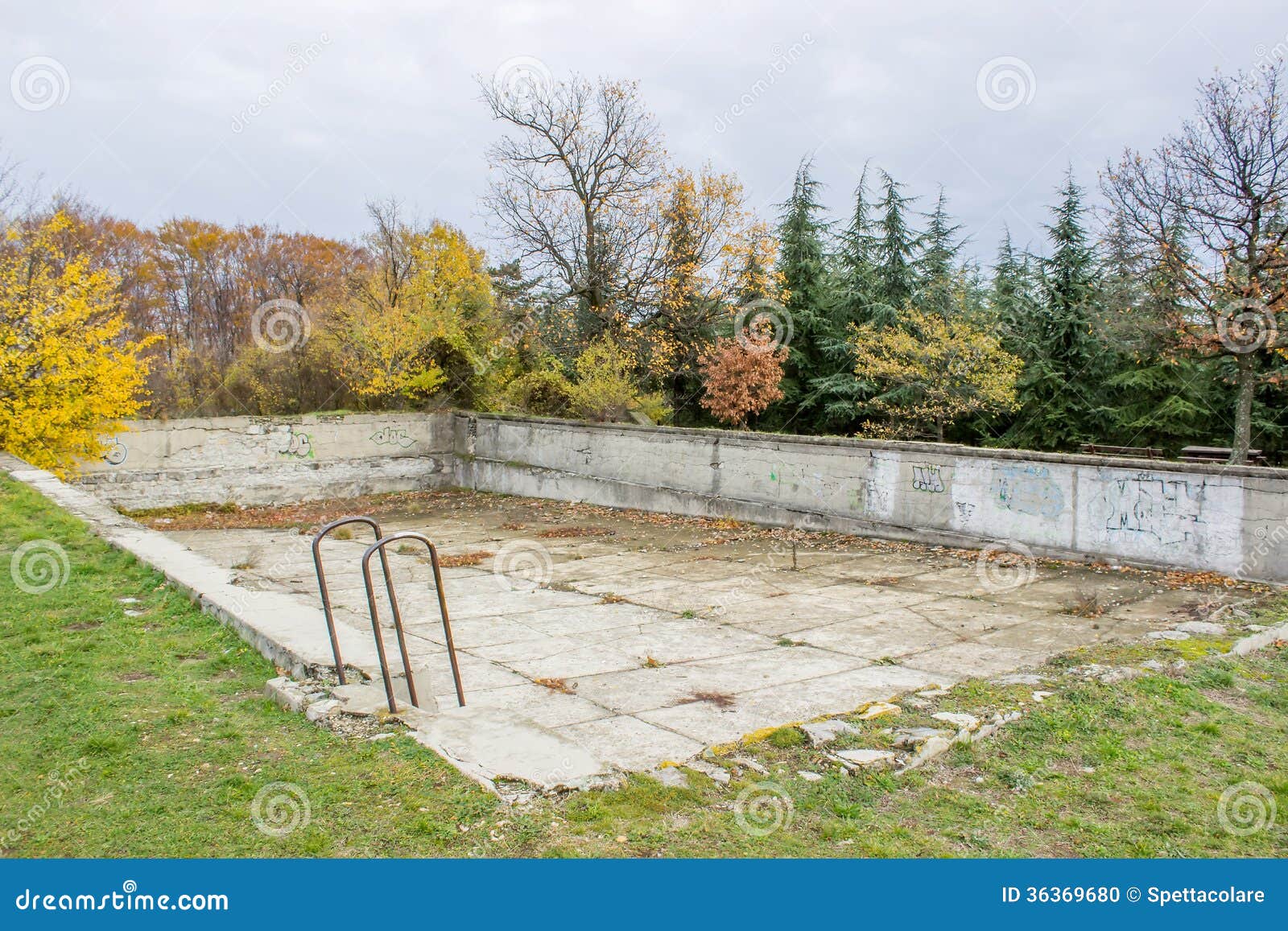 Ruined and Drained Swimming Pool 2 Stock Photo - Image of decline, pool ...
