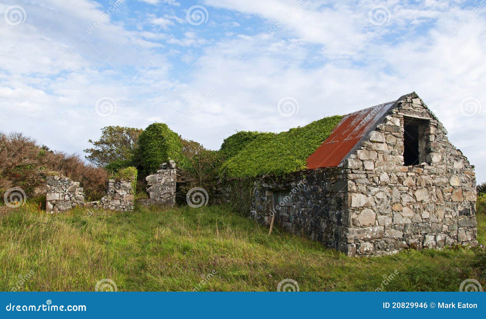 The Ruined Farmhouse stock photo. Image of blue, ancient - 20829946