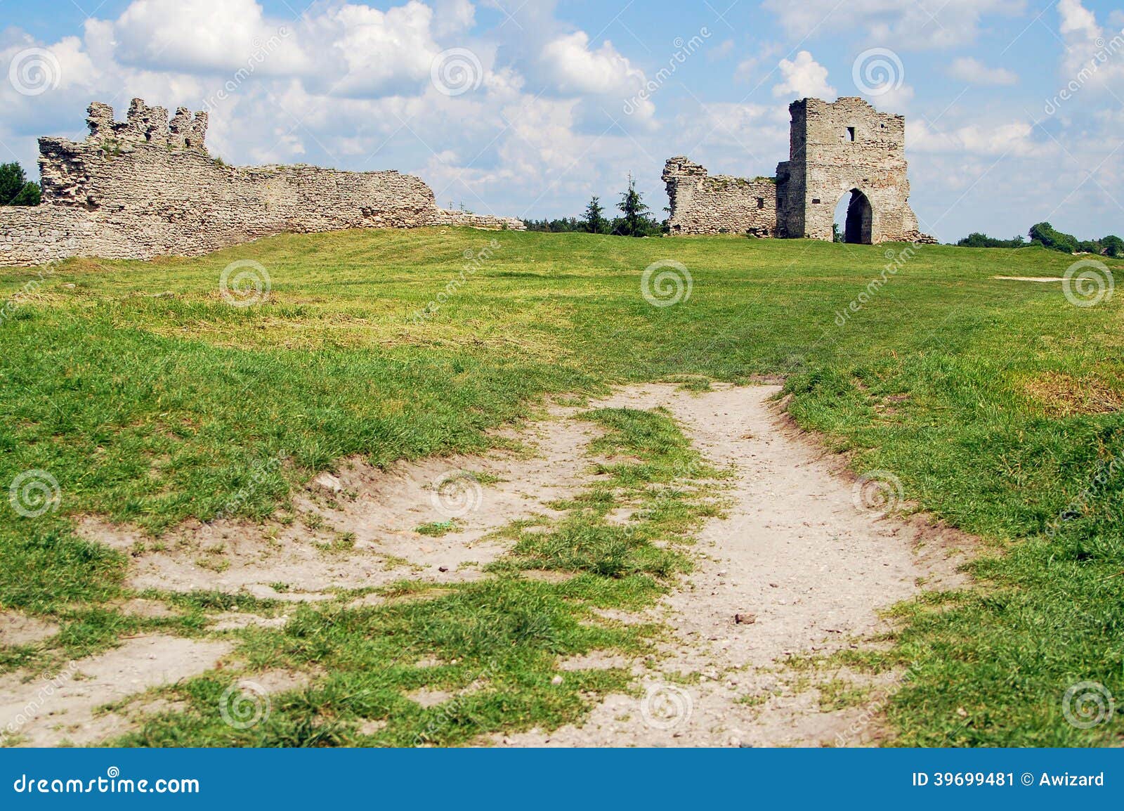 Ruined Gates of Cossack Castle, Kremenets, Ukraine Stock Image - Image ...