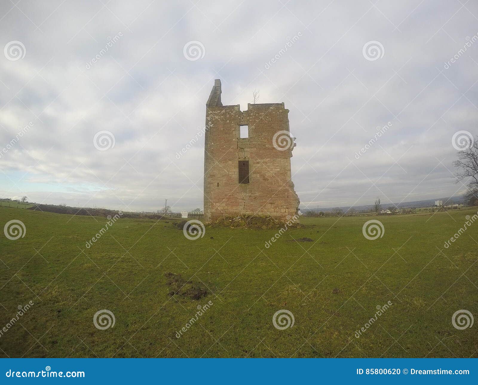 Ruined Gilbertfield Castle stock photo. Image of field - 85800620