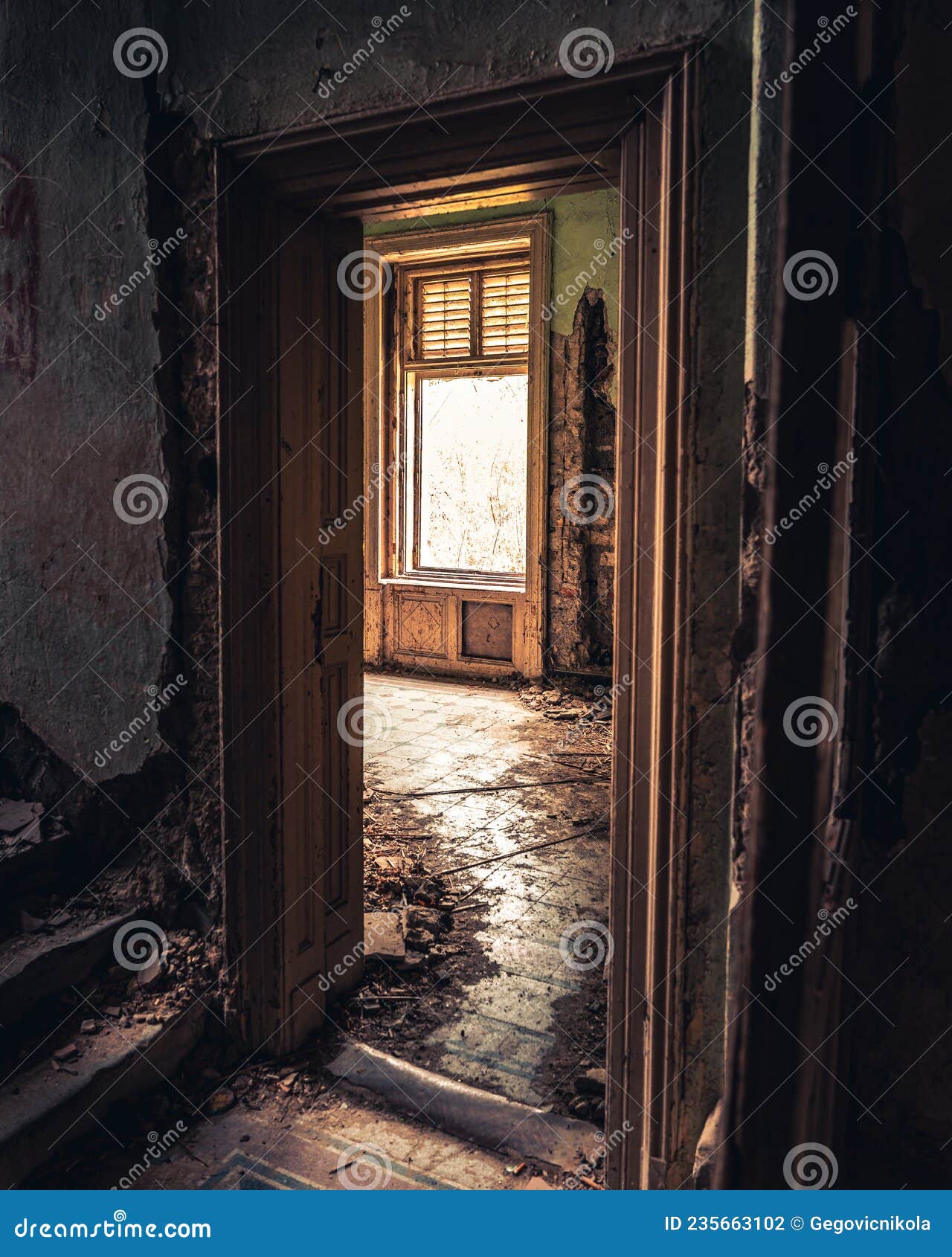 Ruined Interior of a Spooky Spicer Castle in Serbia Stock Photo - Image ...