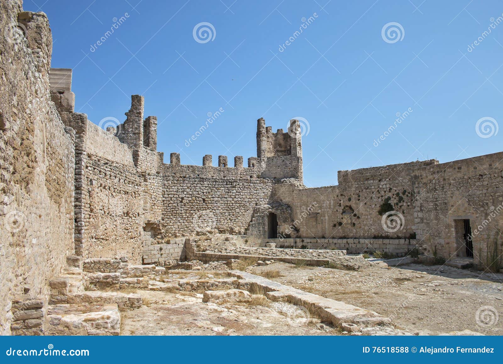 Ruined Medieval Castle Yard Stock Photo - Image of rock, interior: 76518588