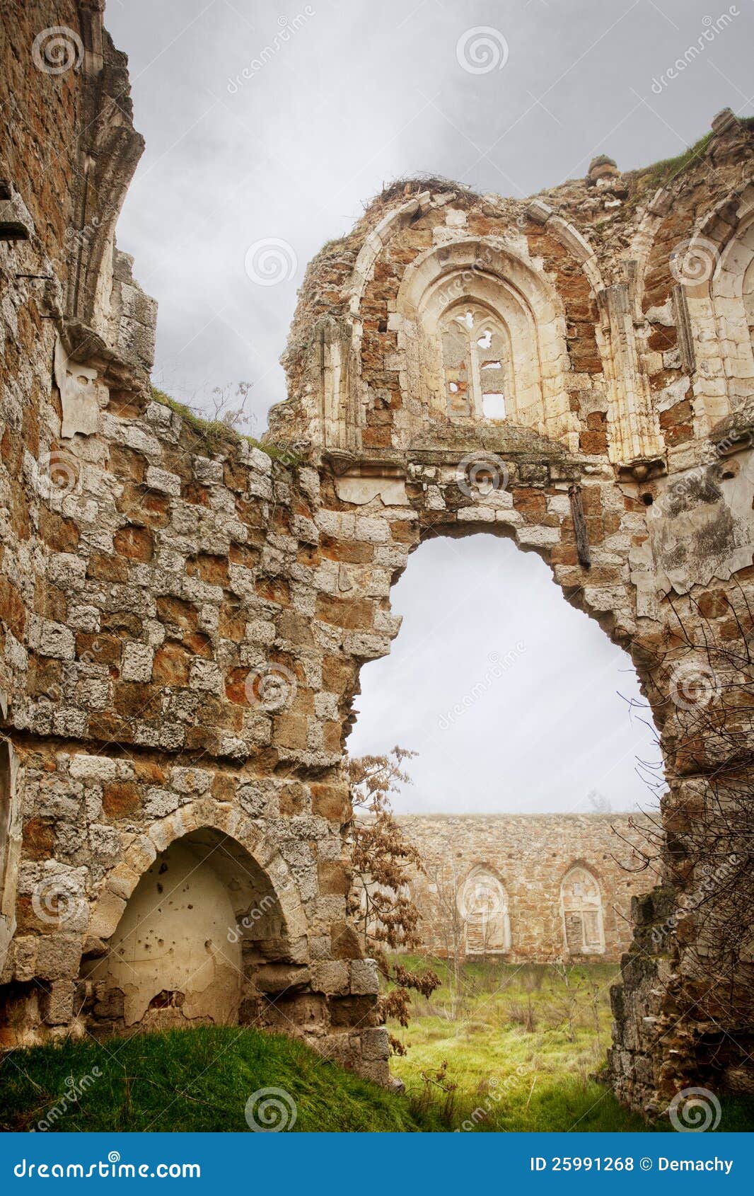 Ruined monastery window stock photo. Image of style, spain - 25991268