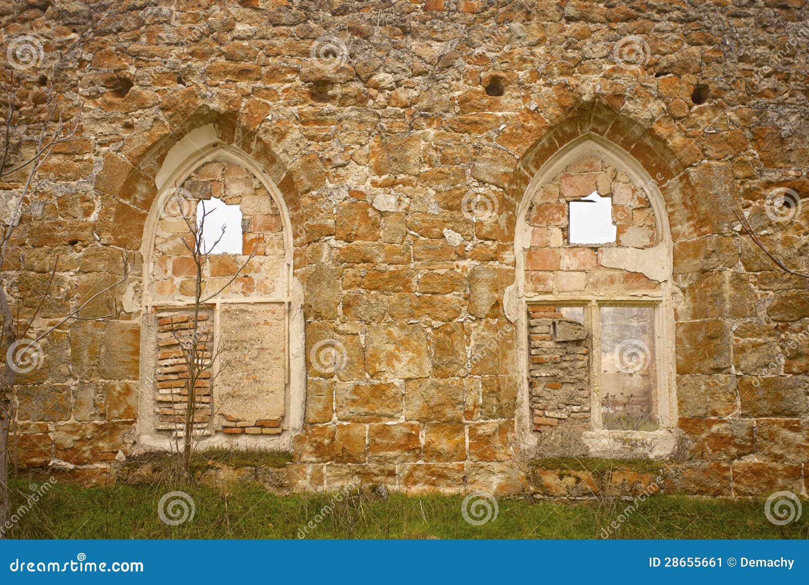 Ruined Monastery Windows stock image. Image of arch, stone - 28655661