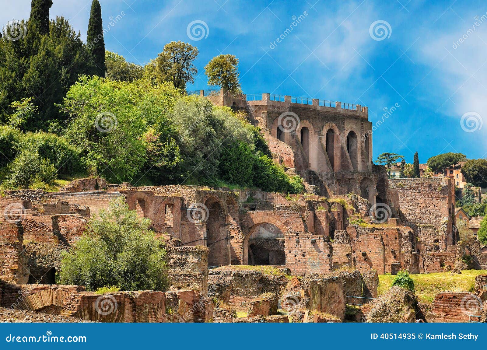 Ruined palace stock image. Image of hills, building, palatine - 40514935