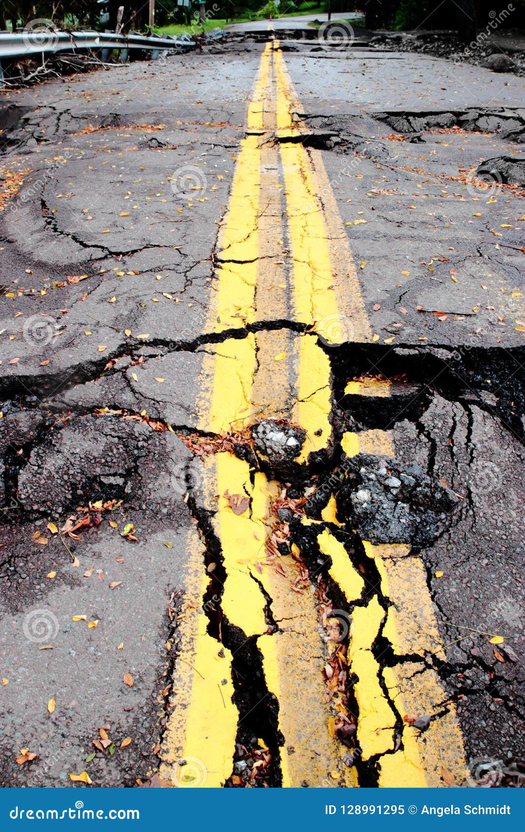 Ruined Road Destruction stock image. Image of damage - 128991295
