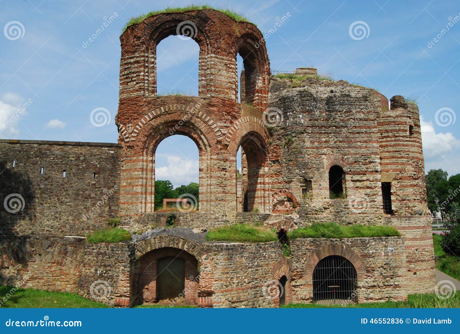 Ruined Roman ampitheatre stock photo. Image of rows, curve - 46552836