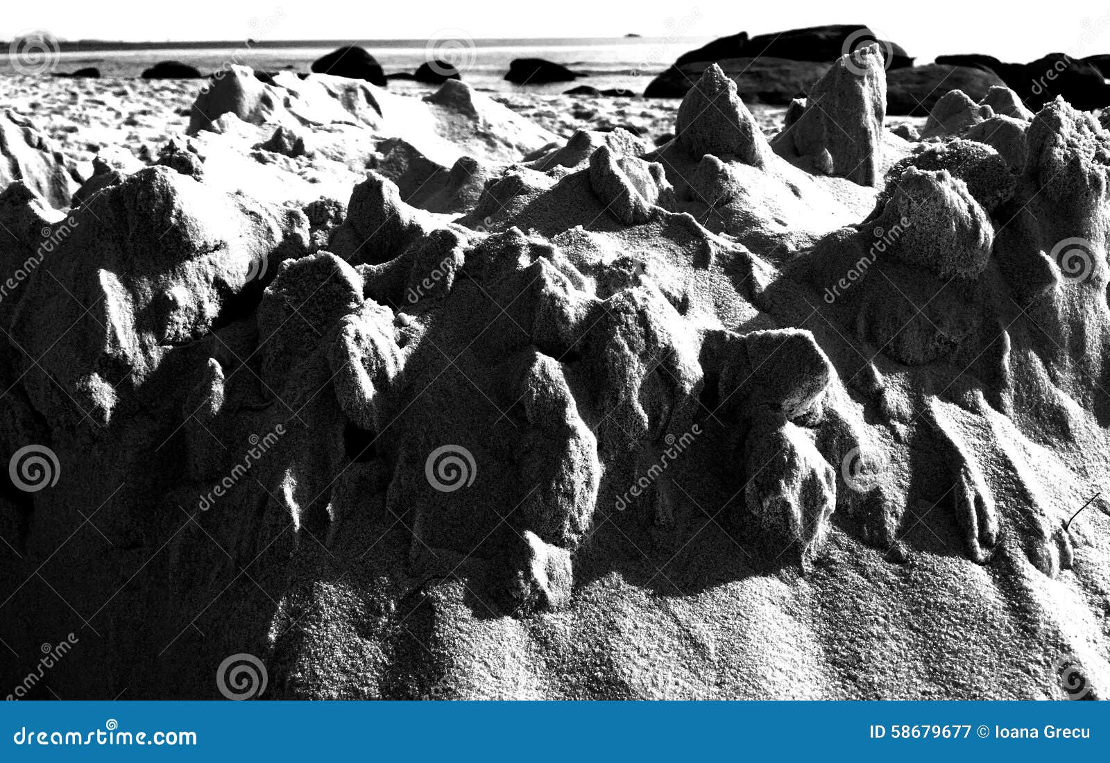 Ruined sand castle stock image. Image of tall, concept - 58679677