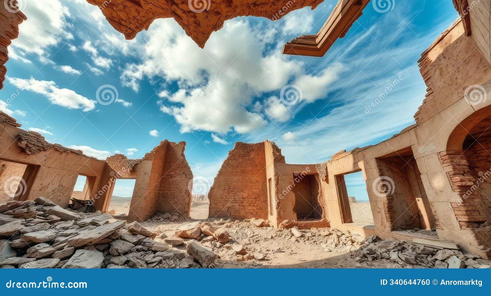 Ruined Structural Debris Featuring Ruined Ceilings Broken Doors and ...