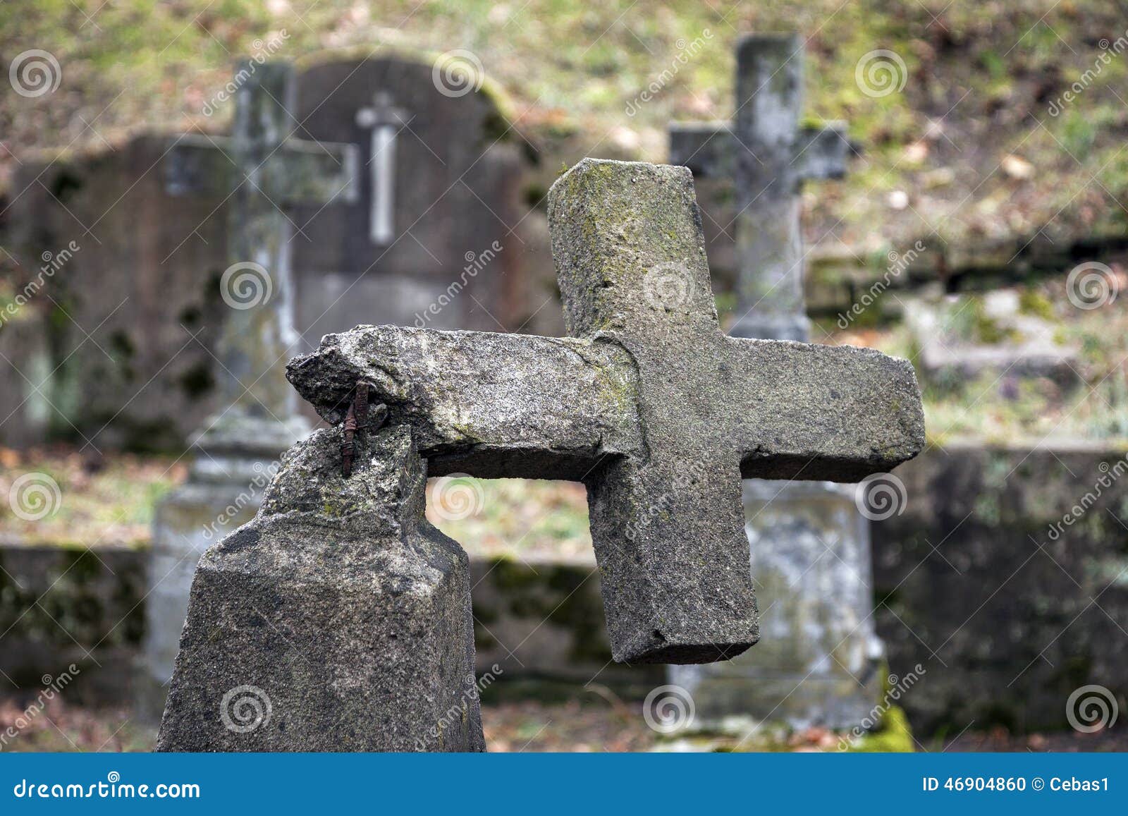 Ruined tombstone stock photo. Image of burial, broken - 46904860