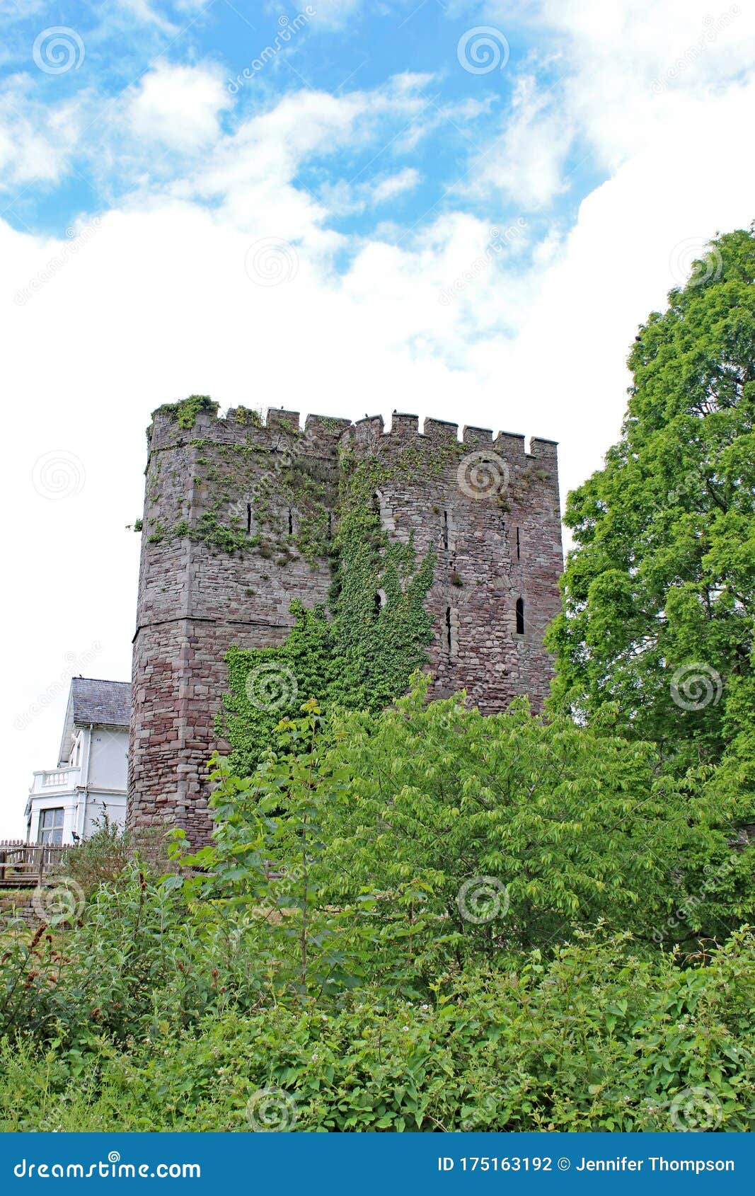 Brecon Castle, Wales stock photo. Image of ancient, wall - 175163192