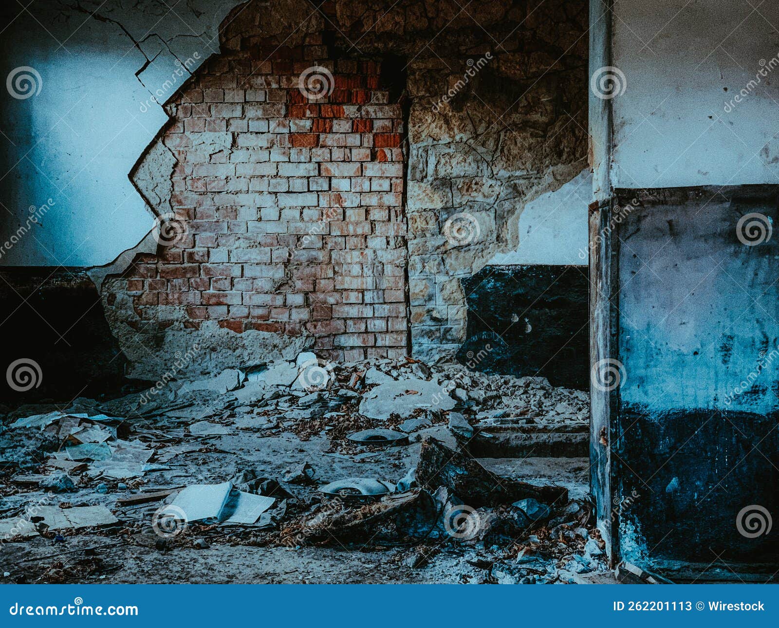 Ruined Walls of an Old Abandoned Building Stock Image - Image of aged ...