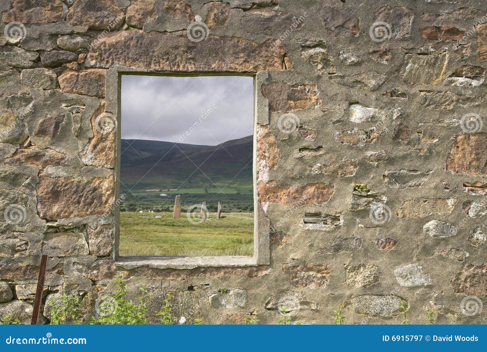 Ruined window stock image. Image of building, machrie - 6915797