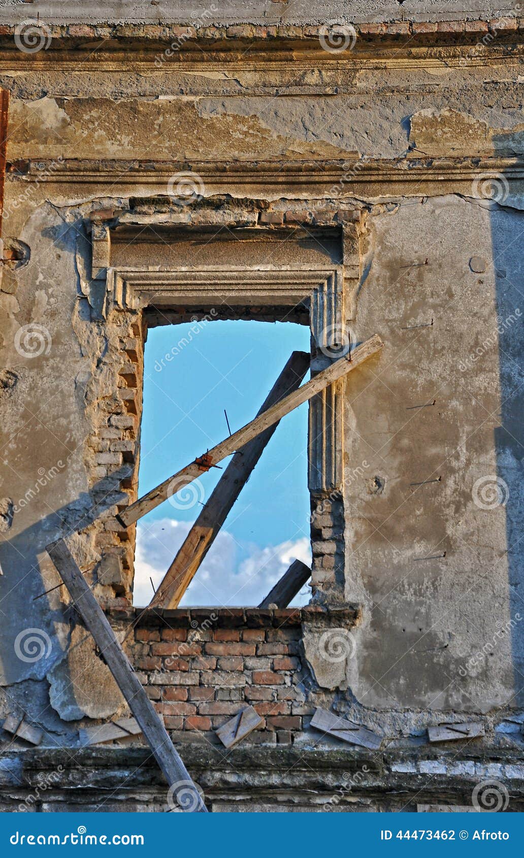 Ruined window stock photo. Image of scenic, warehouse - 44473462
