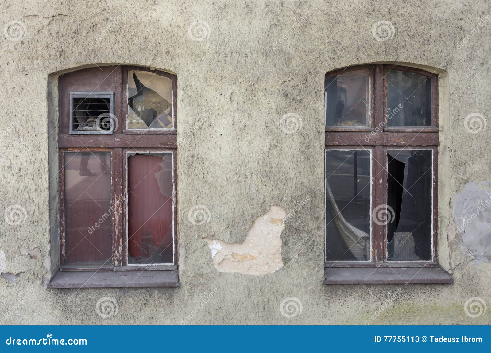 Ruined window stock image. Image of dirty, destruction - 77755113