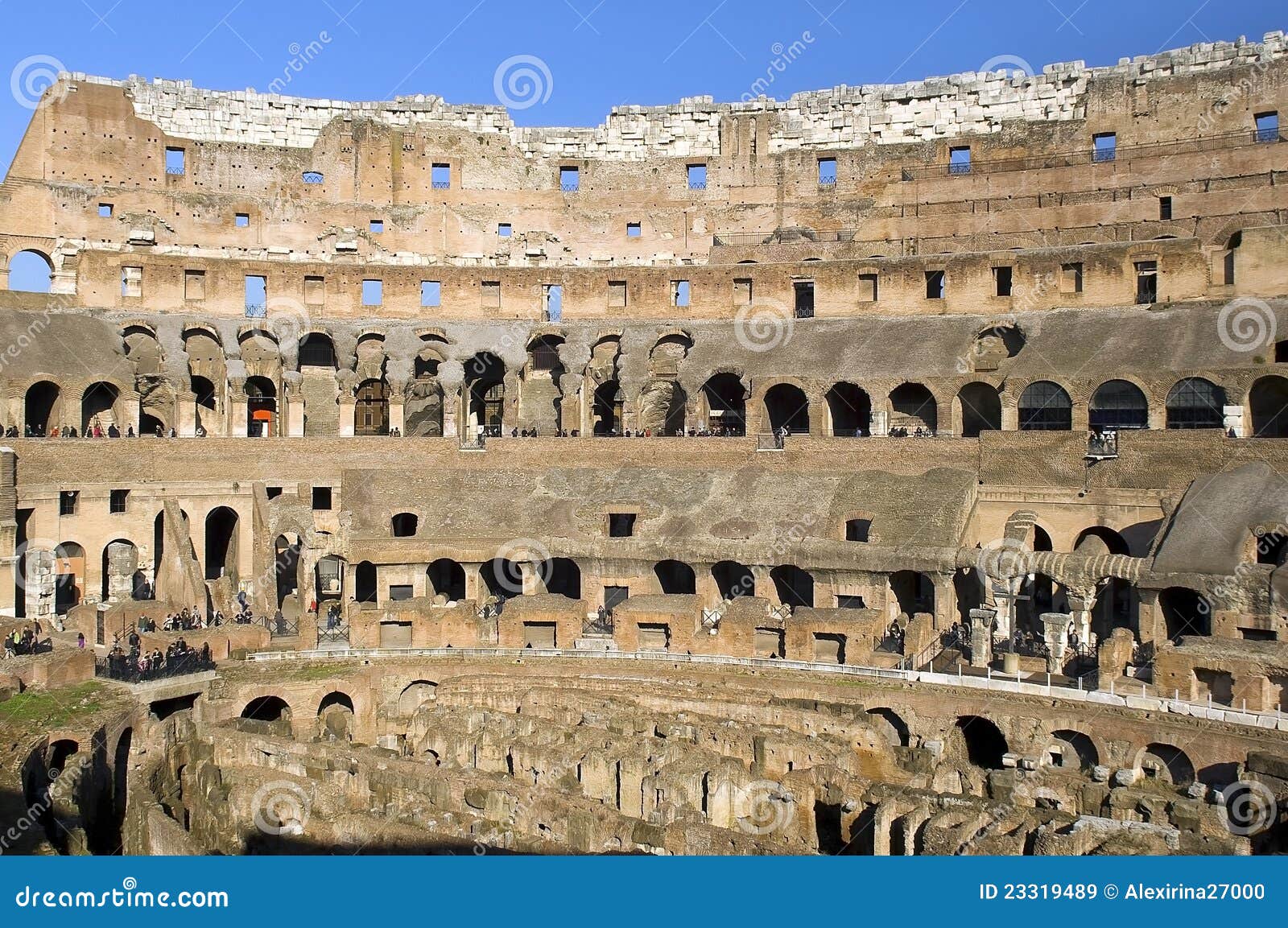 Ruinen Von Colosseum, Rom, Italien Stockbild - Bild von bögen ...