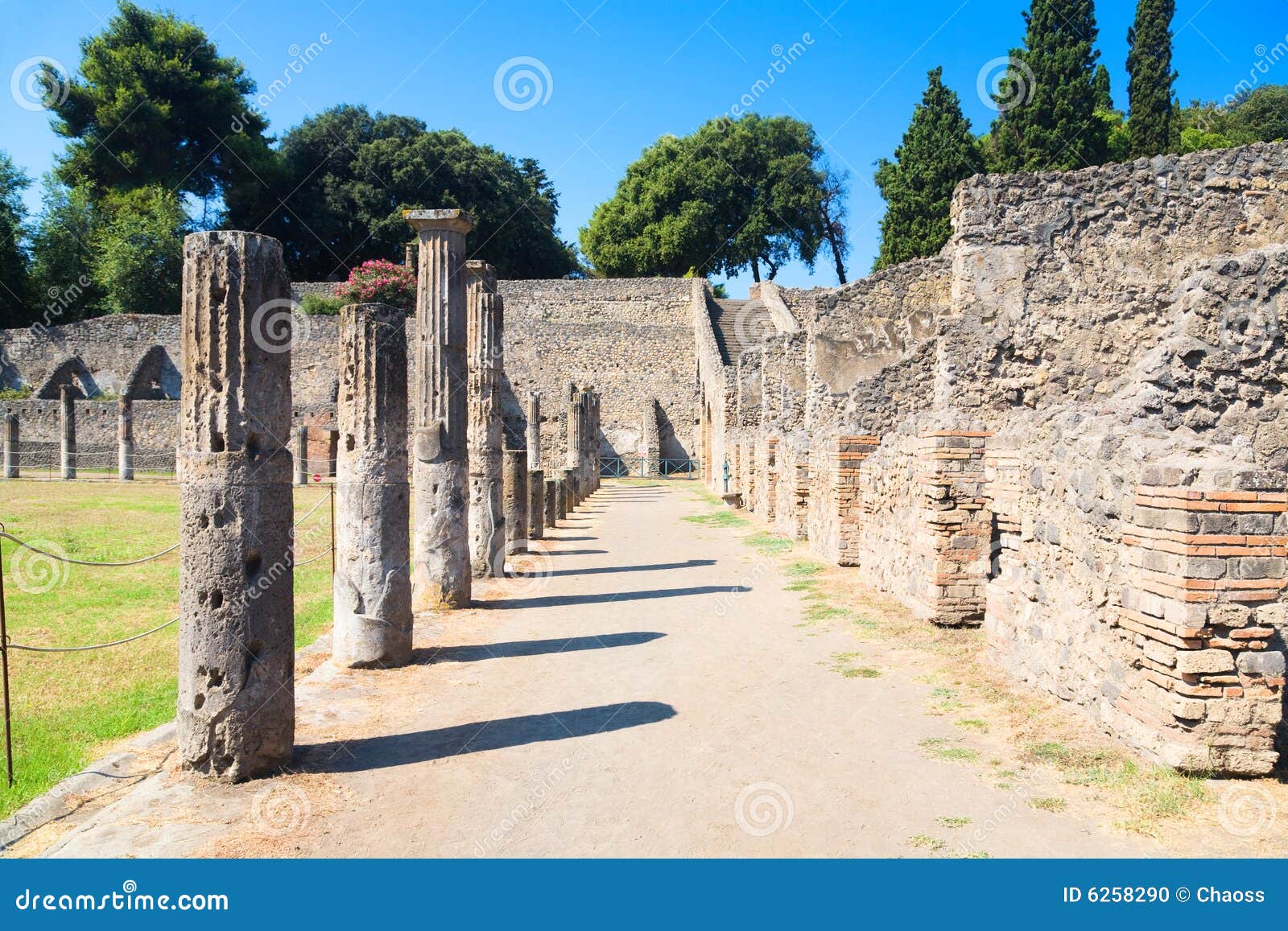 Ruinen von Pompeji Italien stockfoto. Bild von stein, ruinen - 6258290