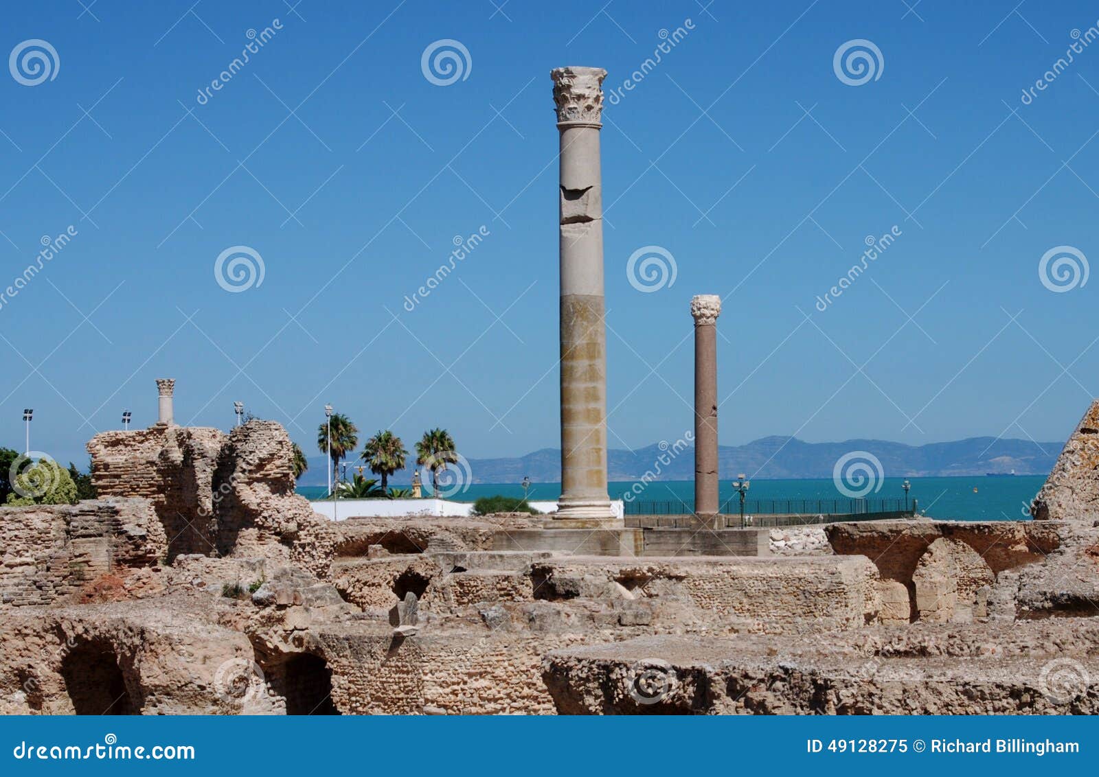 Ruines De Carthage Antique, Tunisie Image stock - Image du phénicien ...