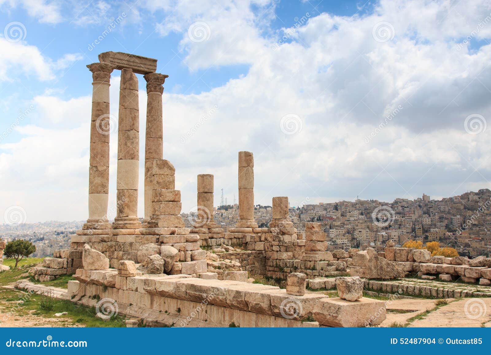 Ruines De Citadelle D'Amman En Jordanie Photo stock - Image du ...