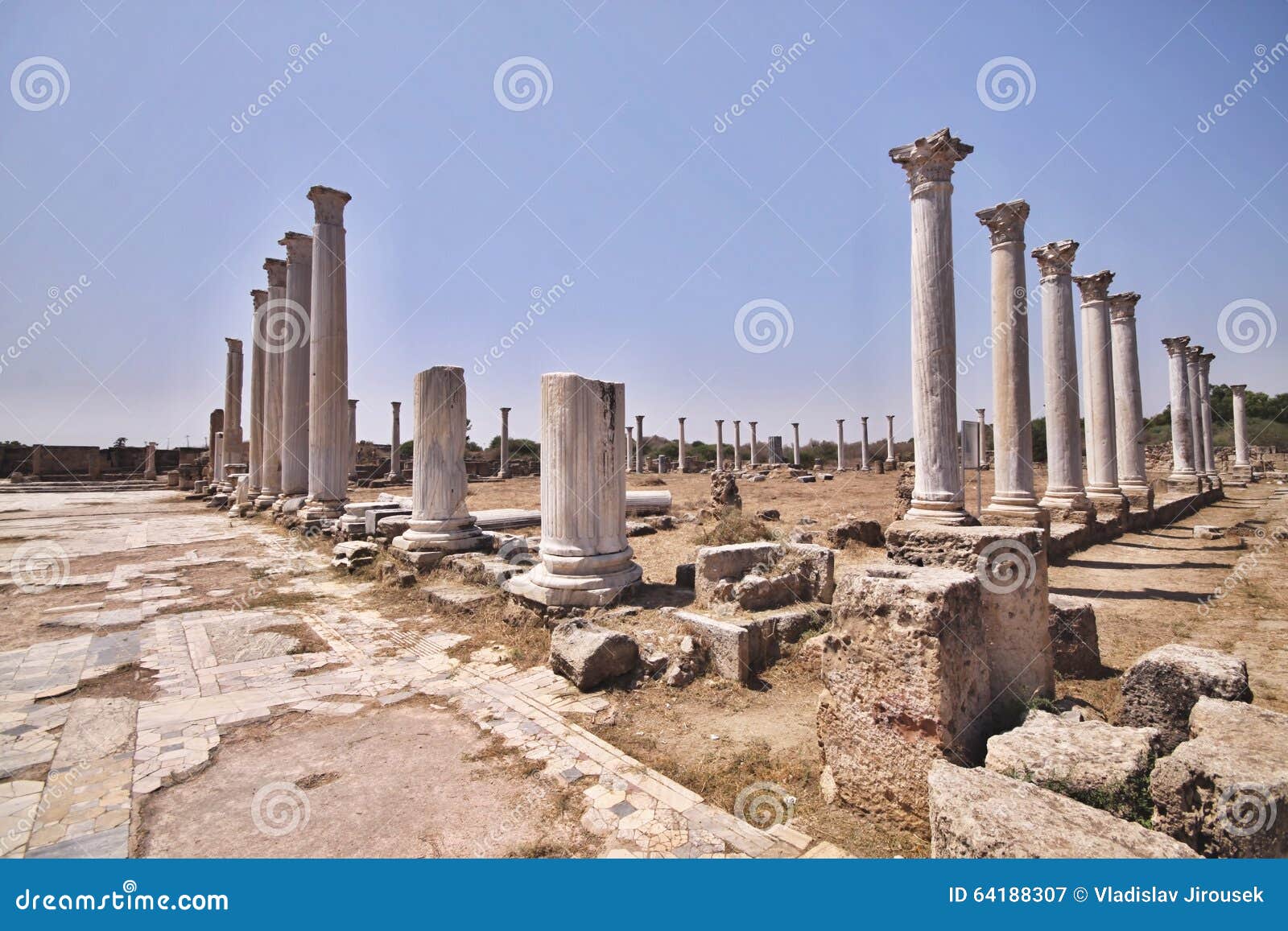 Ruines Des Salamis, Chypre Du Nord Image stock - Image du ruines ...