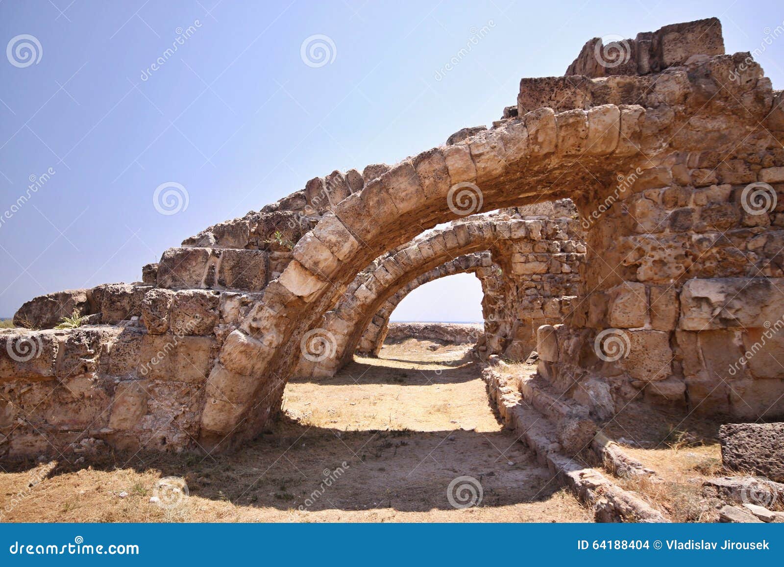Ruines Des Salamis, Chypre Du Nord Photo stock - Image du tourisme ...