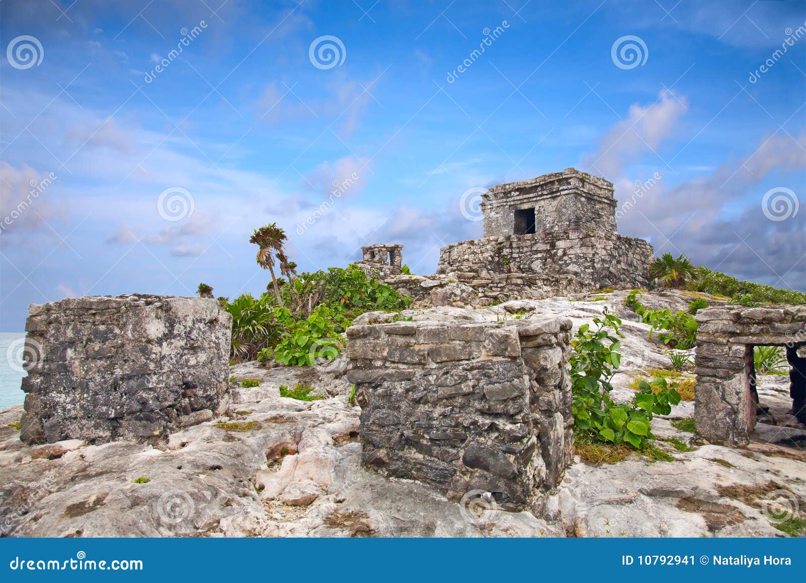 Ruines Maya Dans Tulum, Mexique Image stock - Image du culture, pierre ...