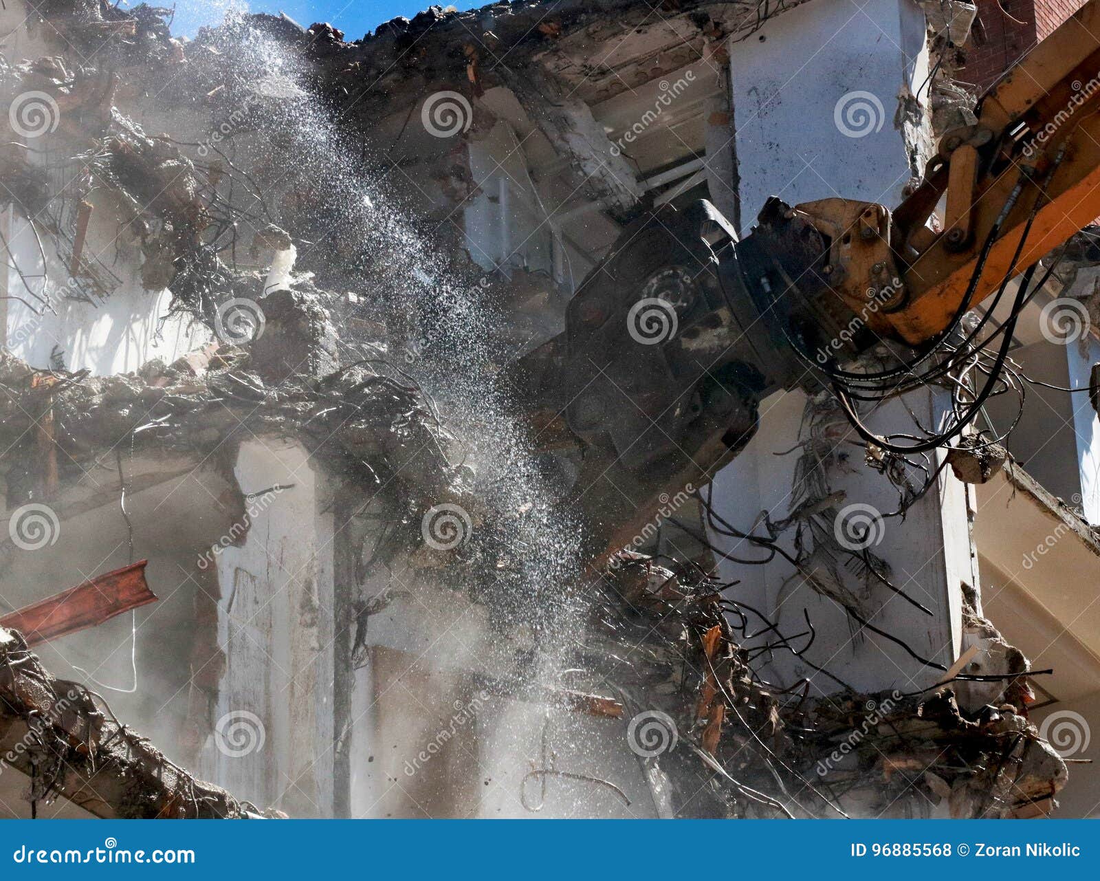 Building Demolition Machine Stock Photo - Image of demolishing ...