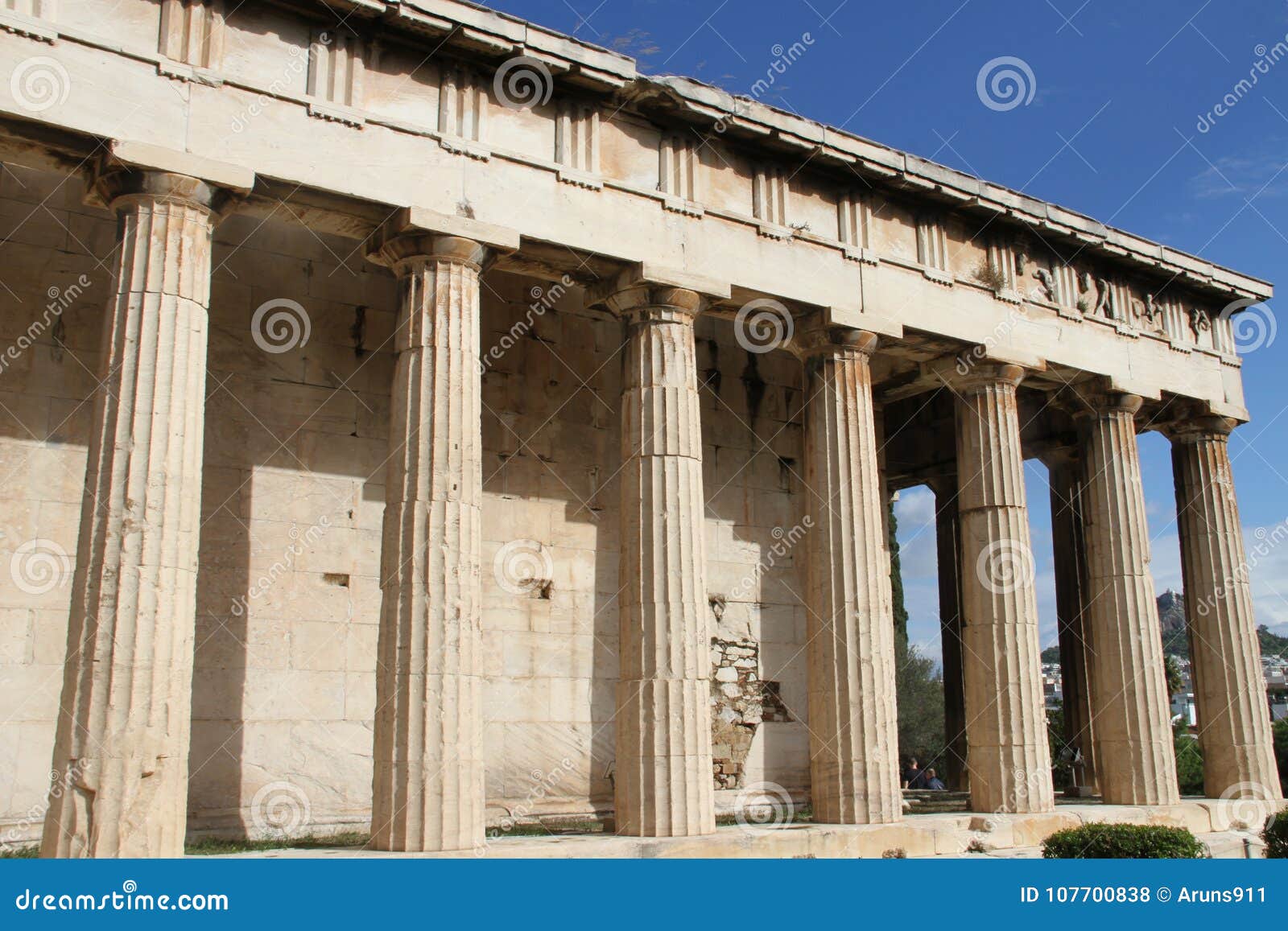 Aghora, Athens, Greece stock photo. Image of agora, hephaestion - 107700838
