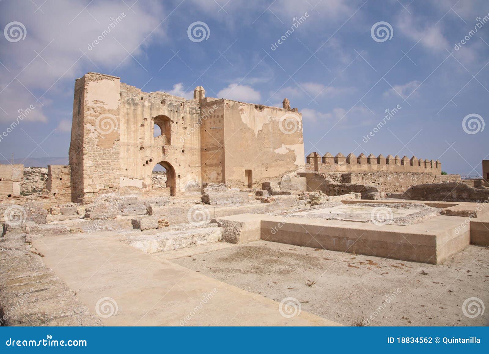 Ruins at Almeria castle stock photo. Image of ancient - 18834562