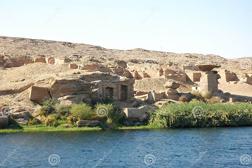 Ruins Along the Nile River stock photo. Image of desert - 212718924
