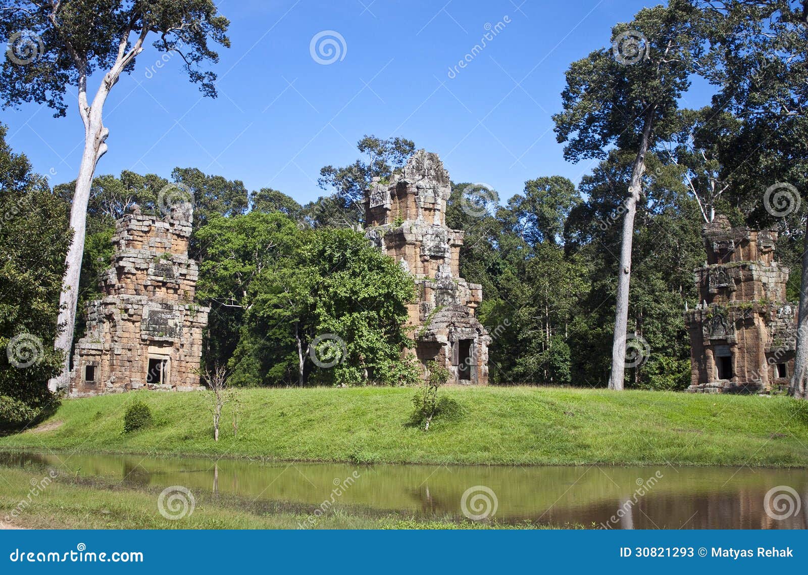 Ruins of Ancient Angkor Temples Stock Image - Image of architecture ...