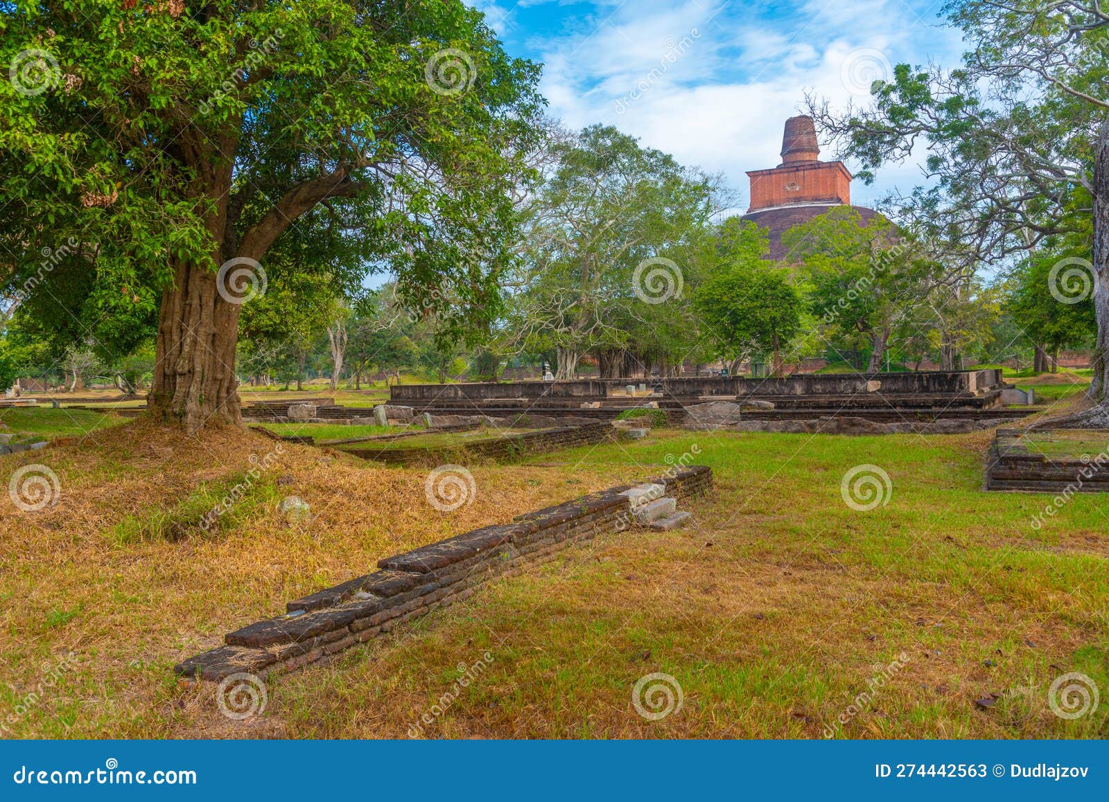 Ruins of Ancient Anuradhapura at Sri Lanka Stock Image - Image of ...