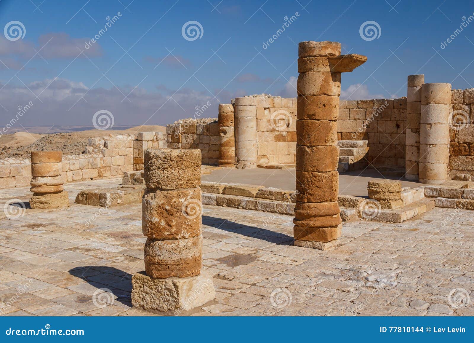 Ruins of the Ancient Avdat Settlement, Negev Stock Photo - Image of ...