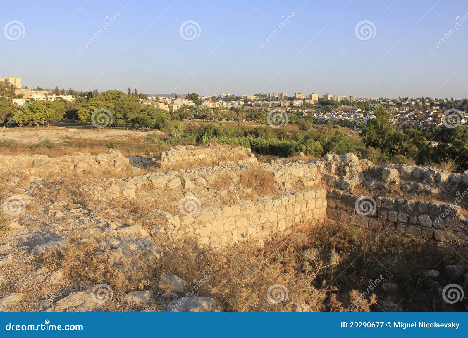 Ruins of Ancient and Biblcal City of Beit Shemesh Stock Image - Image ...