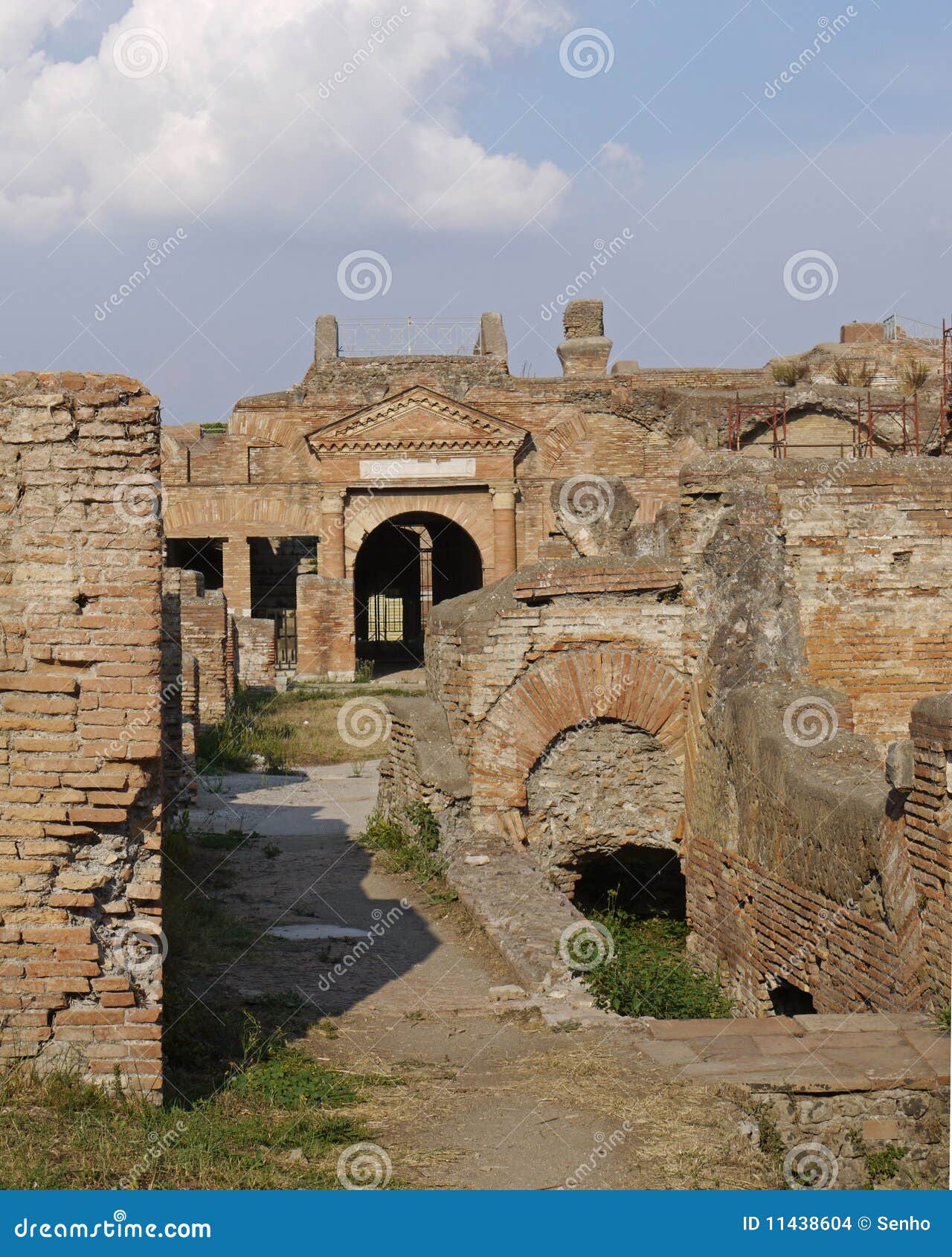 Ruins of Ancient Brick Town Stock Photo - Image of cloud, architecture ...