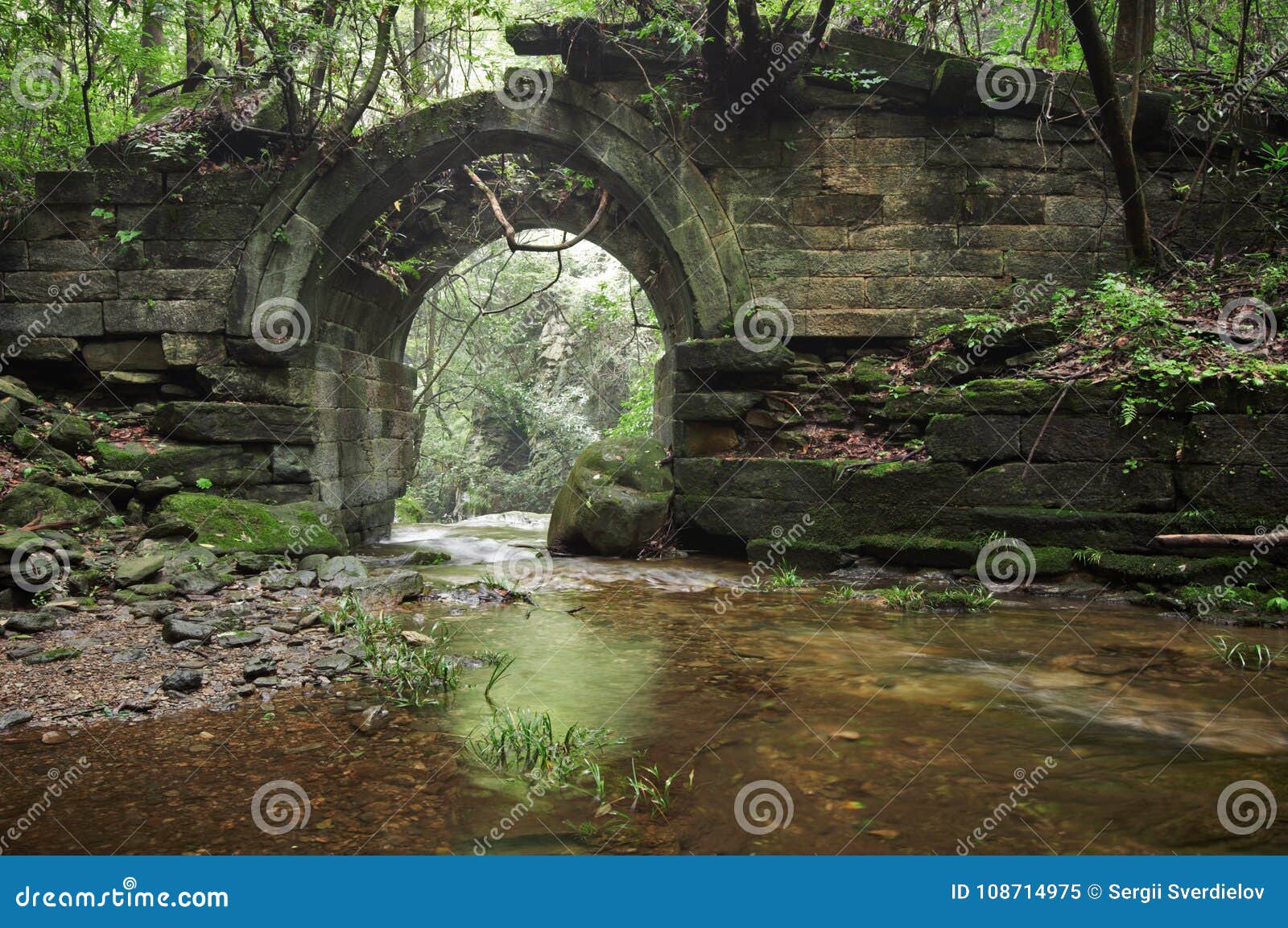 Ancient Bridge Parapet And Stone Seating Area Royalty-Free Stock Photo ...