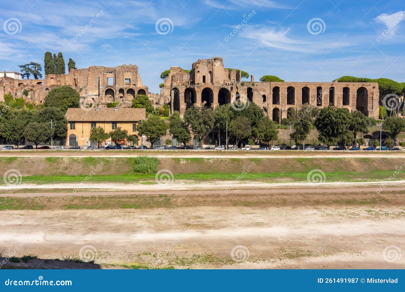 Ruins of Ancient Circus Maximus in Rome, Italy Editorial Photography ...