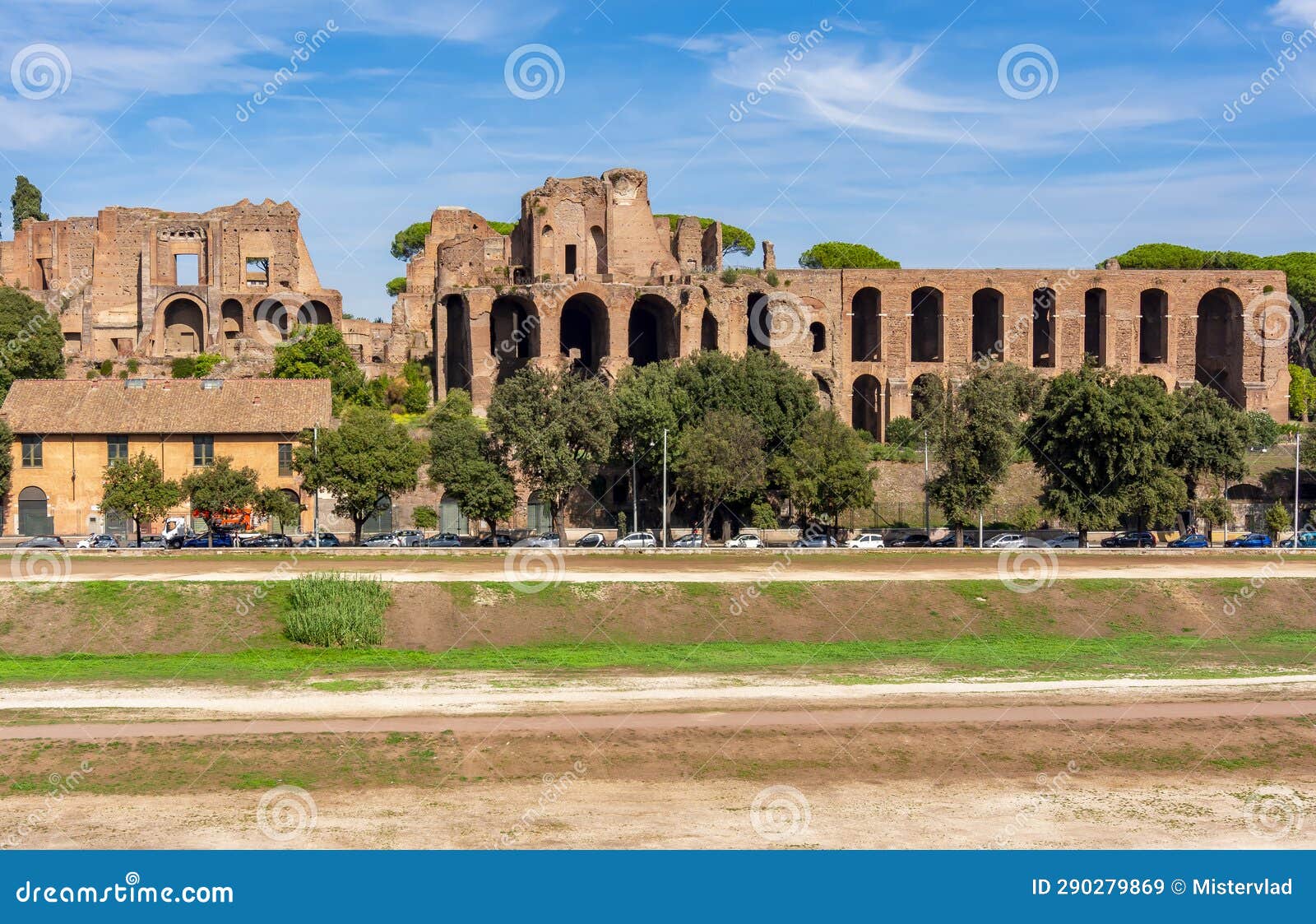 Ruins of Ancient Circus Maximus in Rome, Italy Stock Image - Image of ...