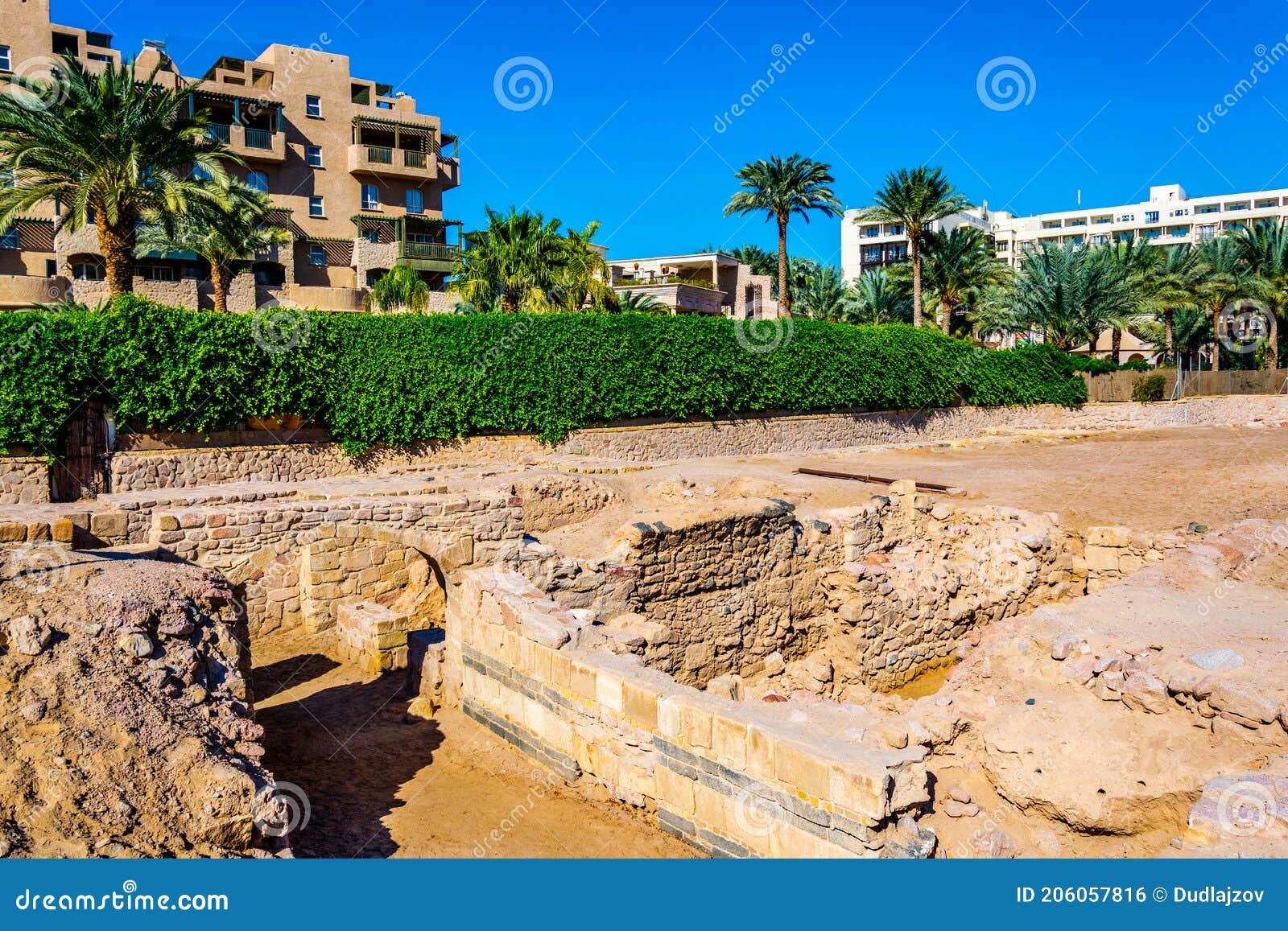 Ruins of Ancient City Ayla in Aqaba, Jordan Stock Photo - Image of park ...