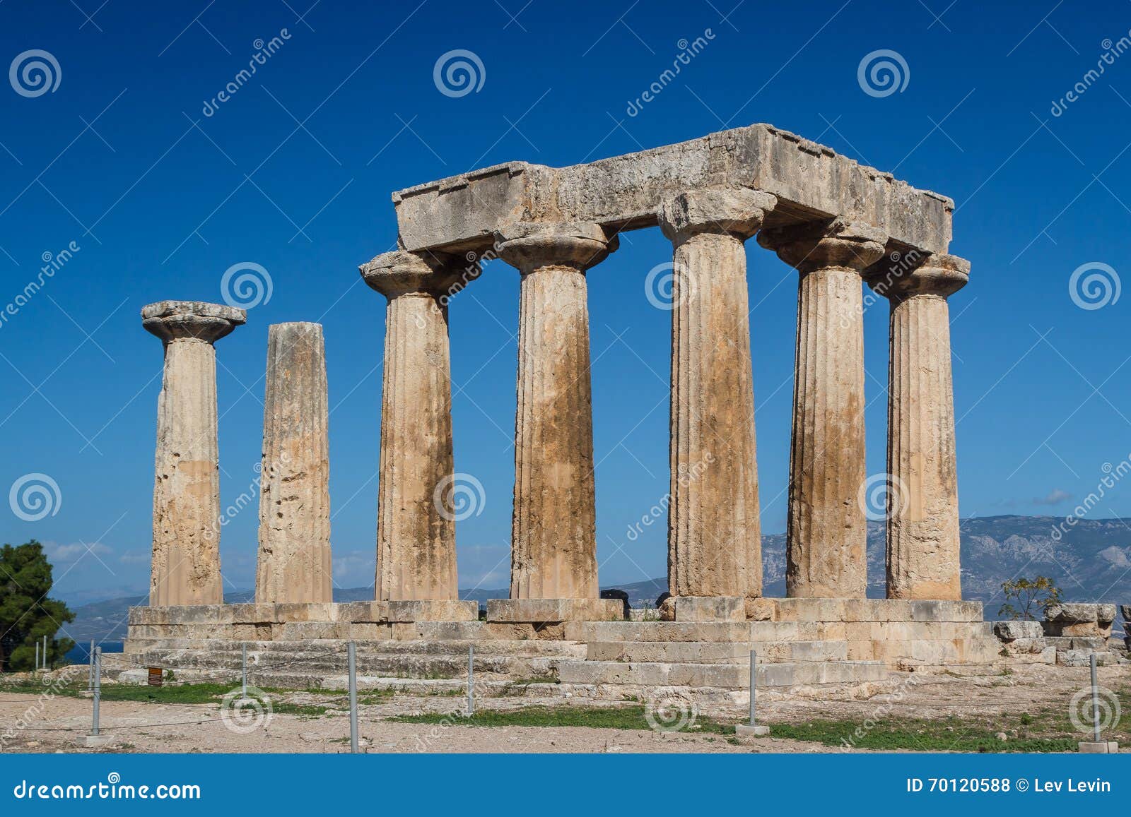 Ruins of the Ancient City of Corinth Stock Photo - Image of monument ...