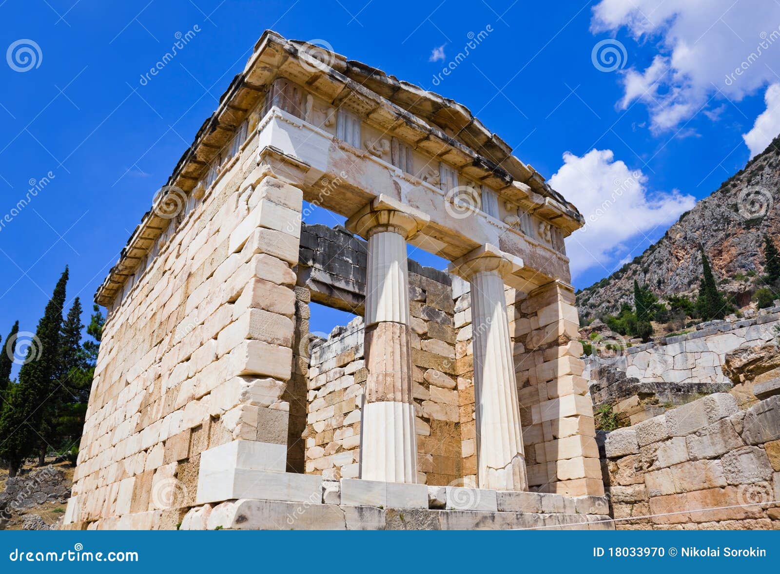 Ruins of the Ancient City Delphi, Greece Stock Photo - Image of ...