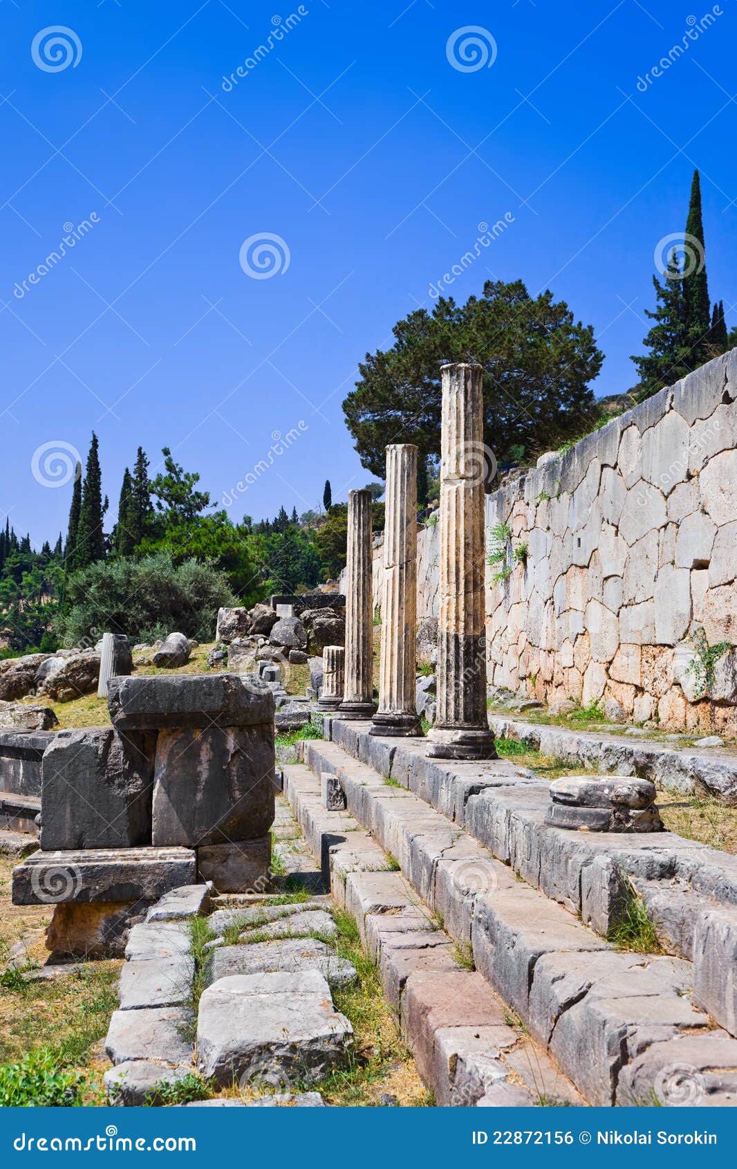 Ruins of the Ancient City Delphi, Greece Stock Photo - Image of antique ...