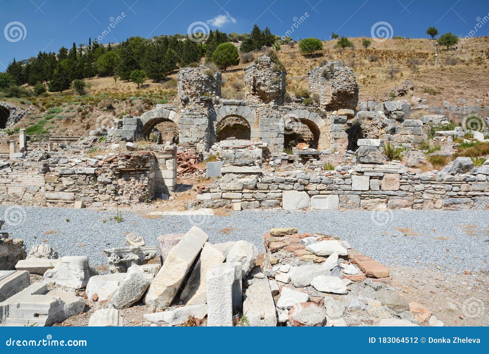 The Ruins of the Ancient City of Ephesus in Turkey Stock Photo - Image ...