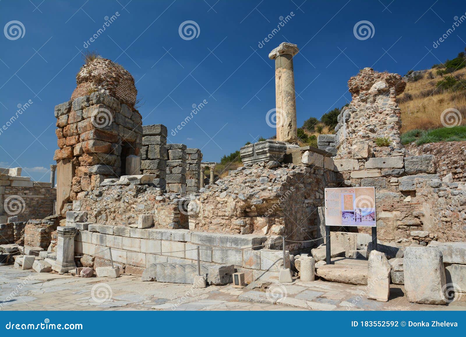 The Ruins of the Ancient City of Ephesus in Turkey. Baths Stock Photo ...