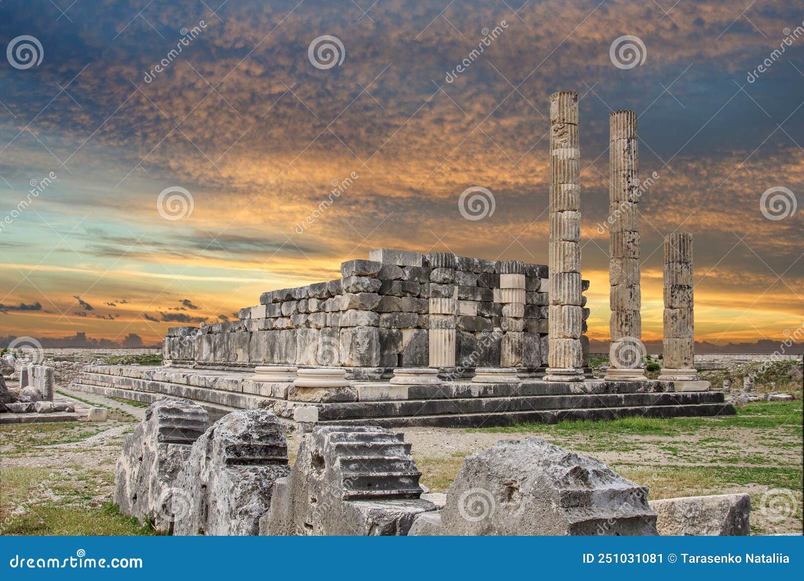 Ruins of the Ancient City of Letoon, Turkey Stock Image - Image of ...