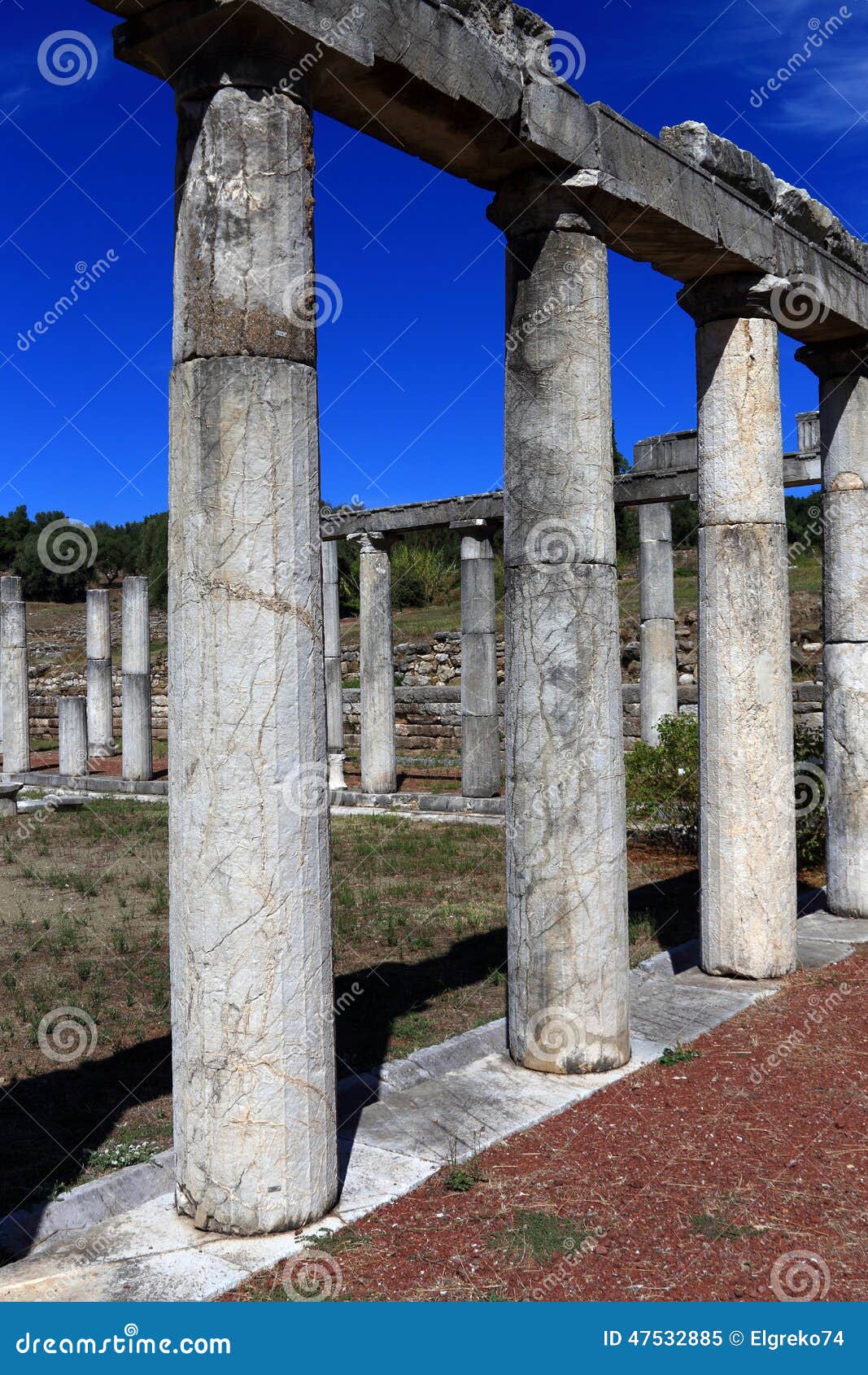 The Ruins in Ancient City of Messini, Greece Stock Image - Image of ...