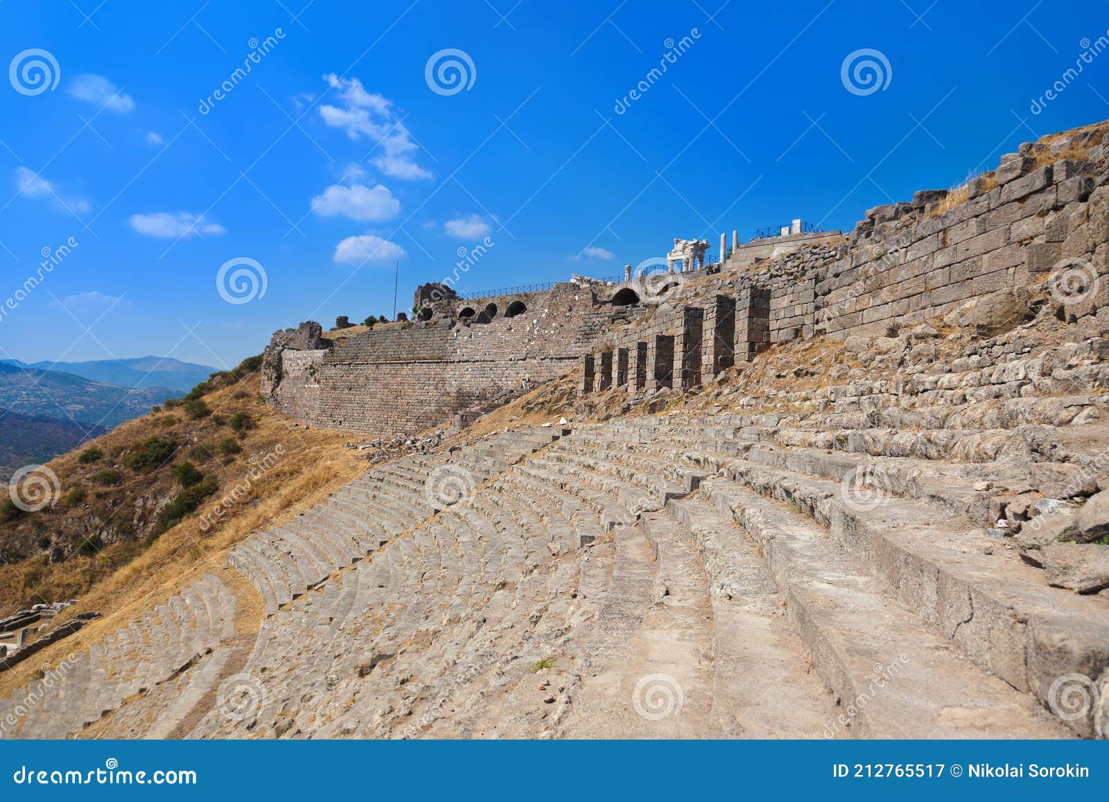 Ruins in Ancient City of Pergamon Turkey Stock Image - Image of ancient ...
