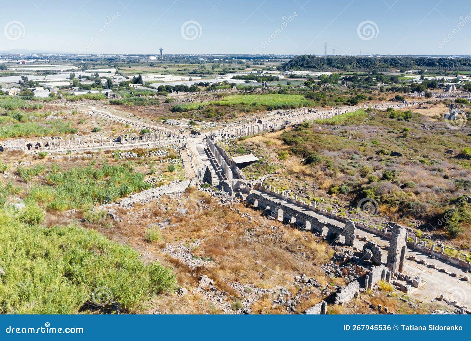 Ruins of the Ancient City. Perge. Turkey. Aerial Photography Stock ... Ruins of the Ancient City. Perge. Turkey. Aerial Photography Stock ...